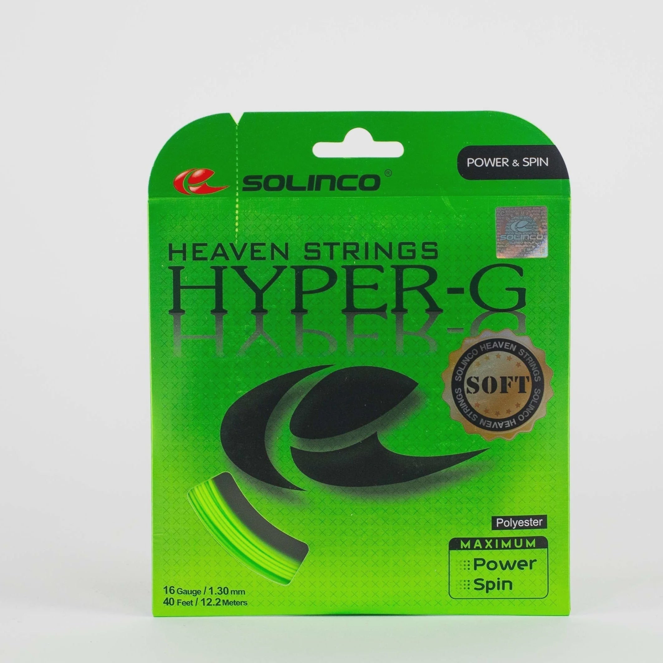 Hyper-G Soft 16G/1.30 String Lime – Matchset